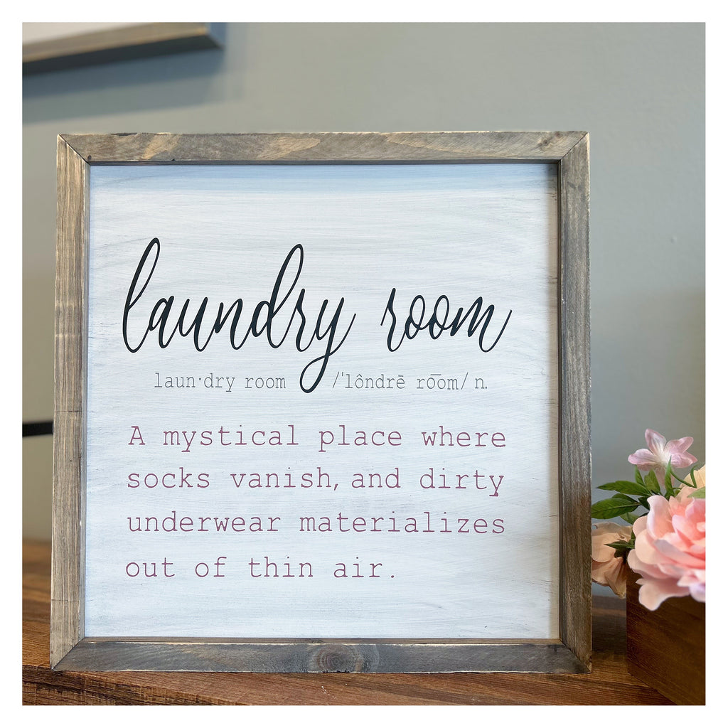 Laundry Definition Framed 14x14" Sign – Hammer & Stain North Shore